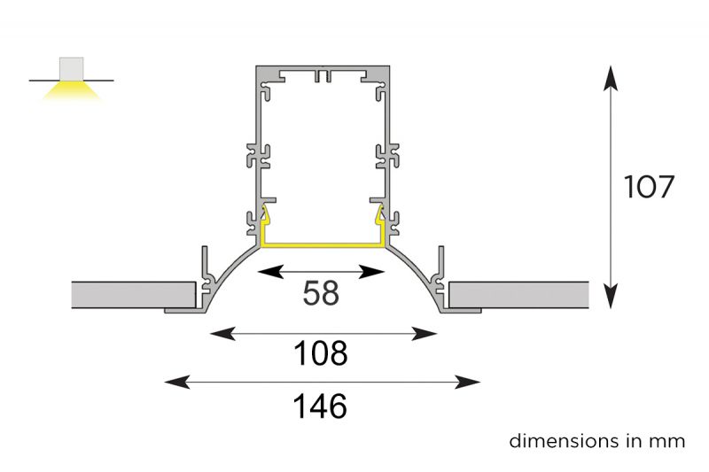 Lightplane Linear Concave Recessed | Light Forms