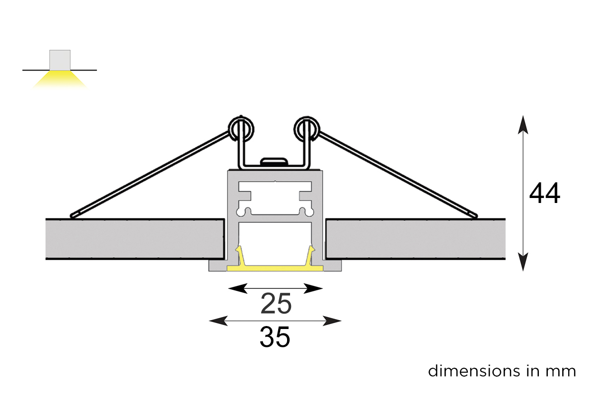 Lightplane 1 Recessed Trim | Light Forms