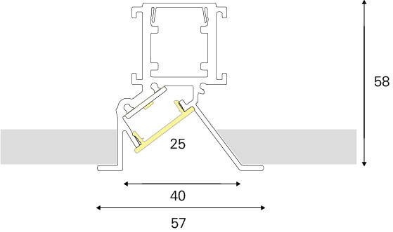 Lightplane 1 Wall Washer Recessed Trim | Light Forms Lightplane 1 Wall Washer Recessed Trim | Light Forms