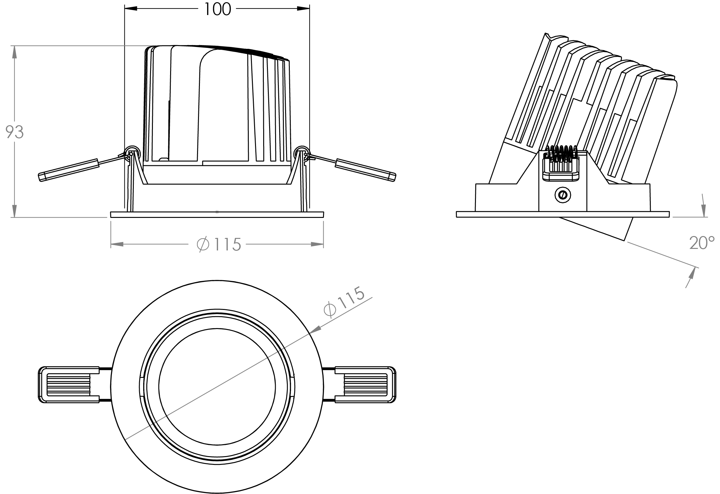 Carina Large 115 (IP65) | Light Forms